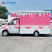 China FOTON 4-Wheel Gasoline Mobile Food Truck 115hp Euro VI Insulated Box Flip-Up Counters Mini Ice Cream Vending Car for sale