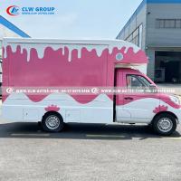 China FOTON 4-Wheel Gasoline Mobile Food Truck 115hp Euro VI Insulated Box Flip-Up Counters Mini Ice Cream Vending Car for sale