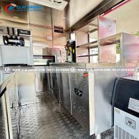 China FOTON 4-Wheel Gasoline Mobile Food Truck 115hp Euro VI Insulated Box Flip-Up Counters Mini Ice Cream Vending Car for sale