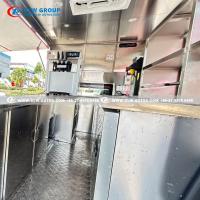 China FOTON 4-Wheel Gasoline Mobile Food Truck 115hp Euro VI Insulated Box Flip-Up Counters Mini Ice Cream Vending Car for sale