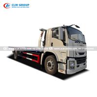 China Isuzu FTR 4x2 Flatbed Wrecker 8 Ton Recovery 7.2m Deck 205HP Diesel Tow Truck for sale