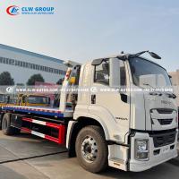 China Isuzu FTR 4x2 Flatbed Wrecker 8 Ton Recovery 7.2m Deck 205HP Diesel Tow Truck for sale
