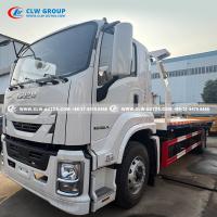 China Isuzu FTR 4x2 Flatbed Wrecker 8 Ton Recovery 7.2m Deck 205HP Diesel Tow Truck for sale