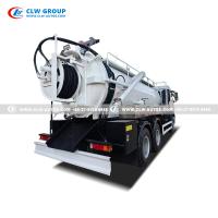 China Dongfeng 6x4 10000L Carbon Steel Sewage Suction Truck 375HP High Pressure Jetting for sale