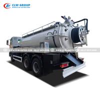China Dongfeng 6x4 10000L Carbon Steel Sewage Suction Truck 375HP High Pressure Jetting for sale