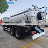 China Dongfeng 6x4 10000L Carbon Steel Sewage Suction Truck 375HP High Pressure Jetting for sale