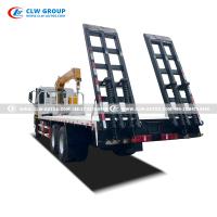 China Sinotruk HOWO NX 6x4 Flatbed Truck 5T XCMG Crane 380HP Diesel Engine 5300mm Deck for sale