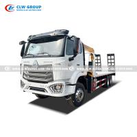 China Sinotruk HOWO NX 6x4 Flatbed Truck 5T XCMG Crane 380HP Diesel Engine 5300mm Deck for sale