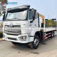 China Sinotruk HOWO NX 6x4 Flatbed Truck 5T XCMG Crane 380HP Diesel Engine 5300mm Deck for sale