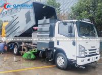 China Isuzu KV800 8m³ Road Sweeper Truck 150hp Dual-Power System 4m³ Water Tank 4m³ Garbage Bin for sale