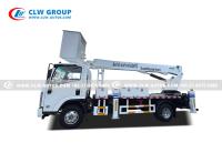China Isuzu KV100 4x2 15m Straight Boom Aerial Work Platform 200kg Insulated Bucket for sale