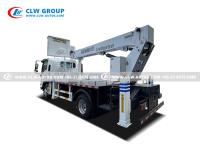 China Isuzu KV100 4x2 15m Straight Boom Aerial Work Platform 200kg Insulated Bucket for sale