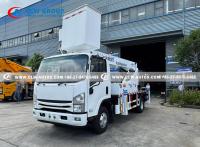 China Isuzu KV100 4x2 15m Straight Boom Aerial Work Platform 200kg Insulated Bucket for sale