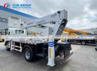 China Isuzu KV100 4x2 15m Straight Boom Aerial Work Platform 200kg Insulated Bucket for sale