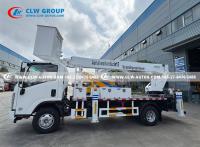 China Isuzu KV100 4x2 15m Straight Boom Aerial Work Platform 200kg Insulated Bucket for sale