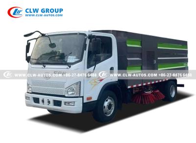 China FAW 5.5m³ Right-Hand Drive Road Sweeper Truck with Regenerative Air Suction and Intelligent Touchscreen Control for sale