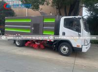 China FAW 5.5m³ Right-Hand Drive Road Sweeper Truck with Regenerative Air Suction and Intelligent Touchscreen Control for sale