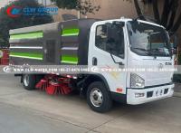 China FAW 5.5m³ Right-Hand Drive Road Sweeper Truck with Regenerative Air Suction and Intelligent Touchscreen Control for sale