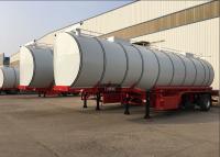 China 34CBM 3-Axle Hot Bitumen Tank Trailer with 34,000L Capacity and 5mm Carbon Steel Construction for sale