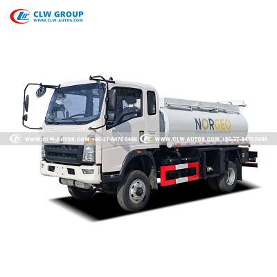 China SINOTRUK HOWO 4x4 5000L Mobile Refueling Truck All-Wheel Drive Carbon Steel Tank for sale