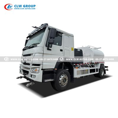 China SINOTRUK HOWO 300HP High Pressure Cleaning Truck with DENAIR Air Compressor 8000L Tank for sale