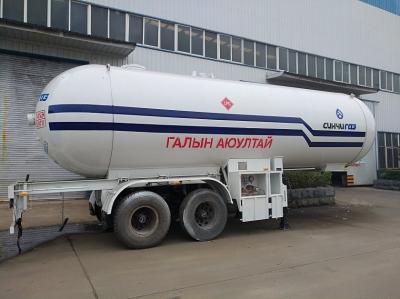 China 2 Axle 45cbm 18mt LPG Transport Semi Trailer Tanker for Propane Gas for sale