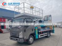 China Isuzu KV100 4x2 23m Aerial Work Platform Truck 300kg Stainless Steel Platform CAN Bus Wireless Remote for sale