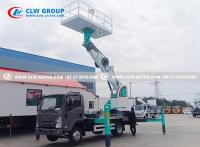 China Isuzu KV100 4x2 23m Aerial Work Platform Truck 300kg Stainless Steel Platform CAN Bus Wireless Remote for sale