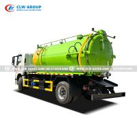 China 12 Cubic Meters Carbon Steel Tank Vacuum Sewage Suction Truck with 93% Vacuum Degree for sale
