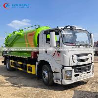 China 12 Cubic Meters Carbon Steel Tank Vacuum Sewage Suction Truck with 93% Vacuum Degree for sale