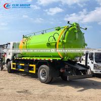 China 12 Cubic Meters Carbon Steel Tank Vacuum Sewage Suction Truck with 93% Vacuum Degree for sale