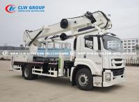 China ISUZU GIGA 34m Insulated Aerial Work Truck Articulated Folding Arm Dielectric Bucket 360 Rotation for sale