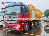 China FOTON 8x4 Heavy Duty Combination Sewer Cleaning Vacuum Truck High Pressure Jetting 20000L Tank for sale