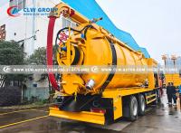 China FOTON 8x4 Heavy Duty Combination Sewer Cleaning Vacuum Truck High Pressure Jetting 20000L Tank for sale