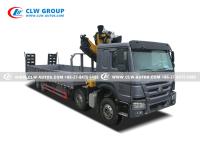 China HOWO 8x4 Service Truck 10 Ton XCMG Knuckle Boom Crane Hydraulic Ladder 400HP for sale