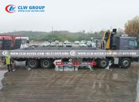China HOWO 8x4 Service Truck 10 Ton XCMG Knuckle Boom Crane Hydraulic Ladder 400HP for sale
