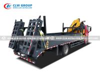 China ISUZU FTR 4x2 Flatbed Truck 205HP Euro 6 with 6.3 Ton Knuckle Crane 7000mm Platform for sale