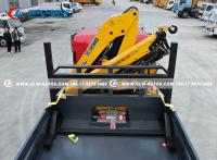 China ISUZU FTR 4x2 Flatbed Truck 205HP Euro 6 with 6.3 Ton Knuckle Crane 7000mm Platform for sale