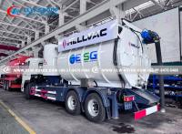 China Dongfeng 6x4 Sand Suction Truck 12-15m³ Tank 380HP Cyclone Dust Collector Two Stage Overflow Protection for sale