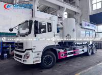 China Dongfeng 6x4 Sand Suction Truck 12-15m³ Tank 380HP Cyclone Dust Collector Two Stage Overflow Protection for sale