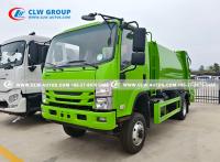 China I-SUZU 700P 4x4 RHD 190HP Garbage Compactor Truck 9m³ Compaction Volume for sale