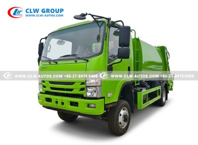 China I-SUZU 700P 4x4 RHD 190HP Garbage Compactor Truck 9m³ Compaction Volume for sale