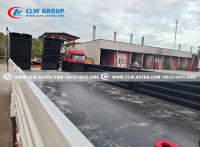 China FAW JK6 6x4 Crane Truck 320HP 25T Payload XCMG Folding Boom with Hydraulic Ramp for sale