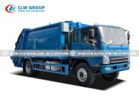 China FAW 4x2 14m³ Rear-Loading Compactor Garbage Truck Q345 Steel Body 160HP for sale
