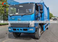 China FAW 4x2 14m³ Rear-Loading Compactor Garbage Truck Q345 Steel Body 160HP for sale