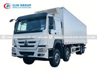 China HOWO 8x4 Refrigerated Truck 400HP 20-30 Ton Payload 58.8m³ Cargo Volume Cold Chain Logistics for sale