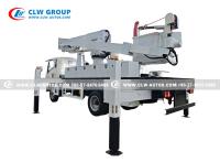 China HOWO 18m Insulated Boom Aerial Work Platform Truck 45kV RHD with Material Handling Jib for sale