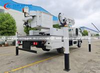 China HOWO 18m Insulated Boom Aerial Work Platform Truck 45kV RHD with Material Handling Jib for sale