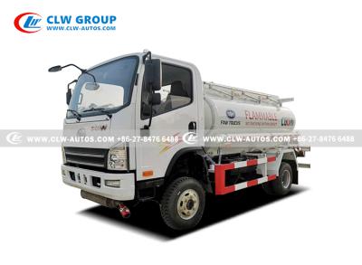 China FAW 5,000L Fuel Bowser 4x2 Diesel Tanker Truck Carbon Steel Tank for Urban and Remote Refueling for sale