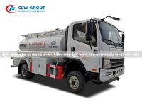 China FAW 5,000L Fuel Bowser 4x2 Diesel Tanker Truck Carbon Steel Tank for Urban and Remote Refueling for sale